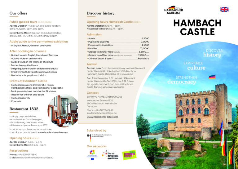 Folder Hambach Castle (en.) - Stiftung Hambacher SchlossStiftung Hambacher Schloss